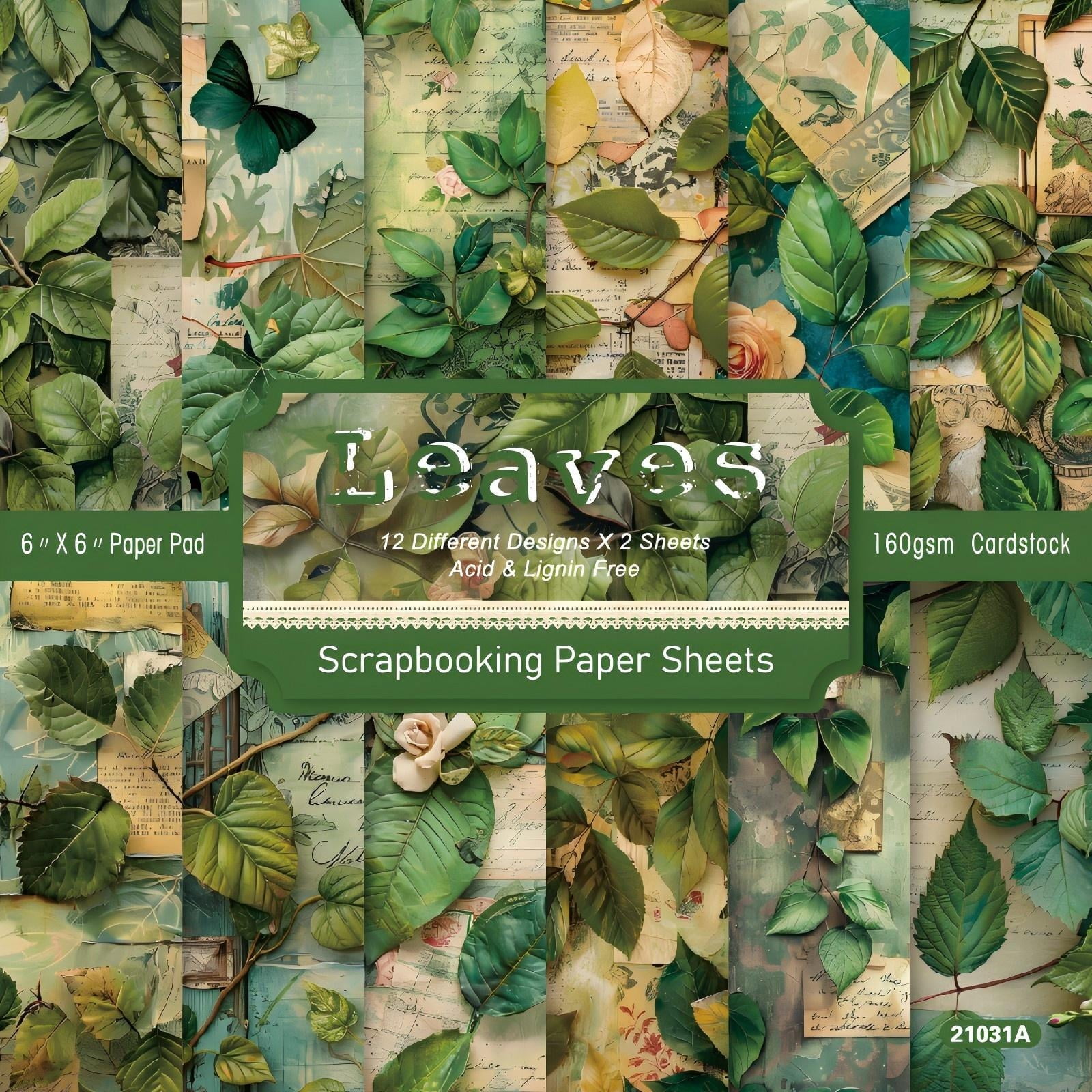 SunWMart 48 Sheets Floral Pattern Paper, 6" x 6" Single Sided Flower ...