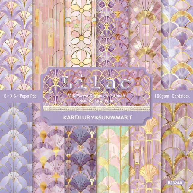 SunWMart 48 Sheets Scrapbook Paper Pad, 6" x 6" Single Sided ...