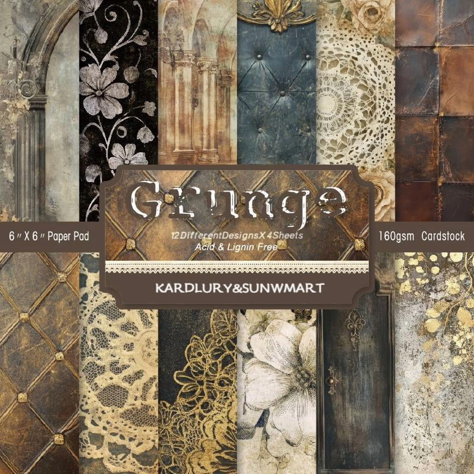 SunWMart 48 Sheets Scrapbooking Paper Pad 6"x6" Single Sided Decorative ...