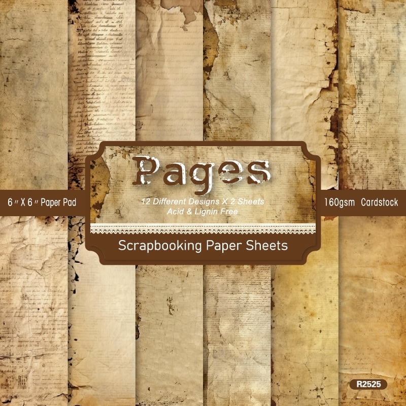 SunWMart 48 Sheets Scrapbooking Paper Pad 6"x6" Single Sided Decorative ...