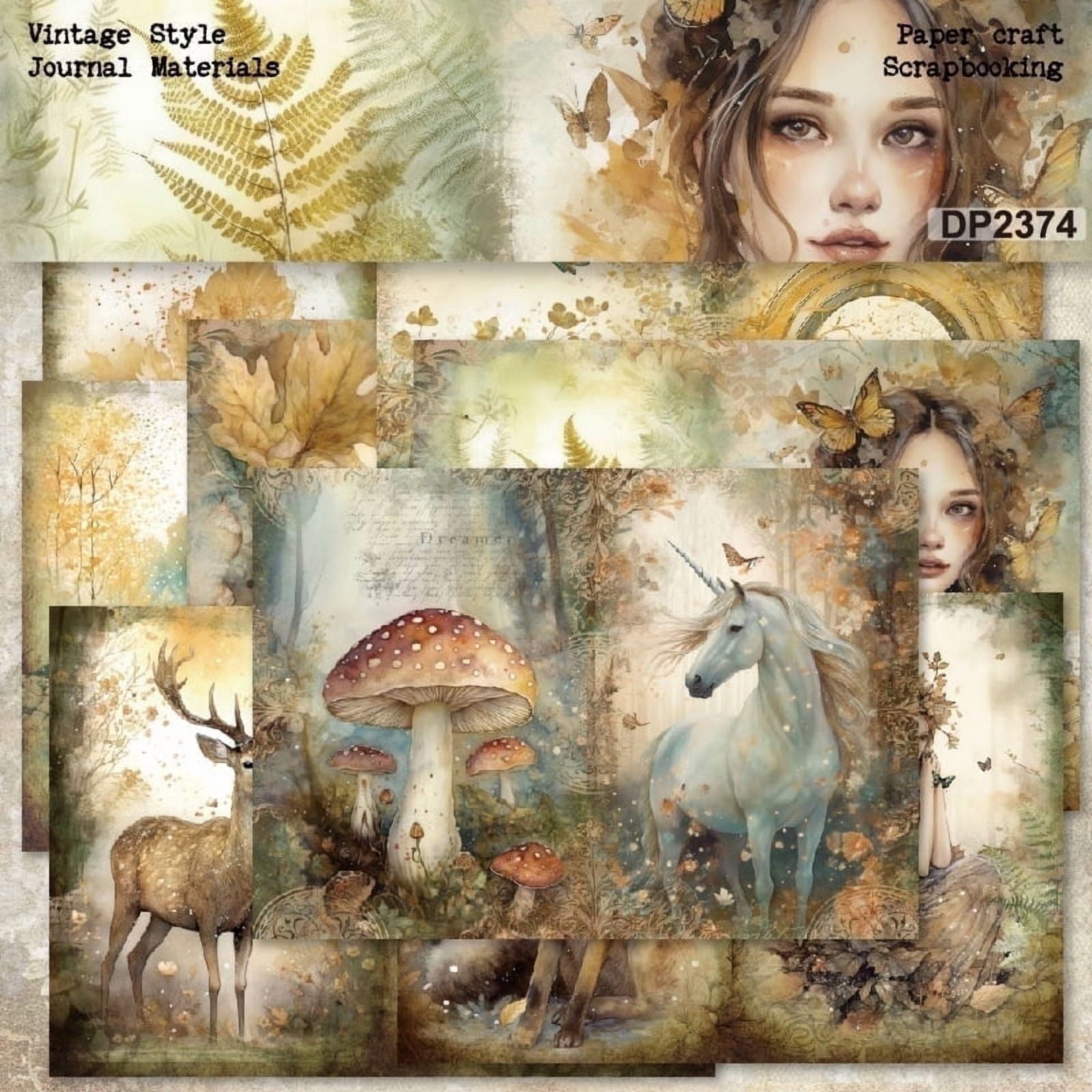 SunWMart A5 Single Sided Scrapbook Paper, 16 Sheets Special Craft Paper ...