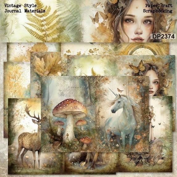 SunWMart A5 Single Sided Scrapbook Paper, 16 Sheets Special Craft Paper ...