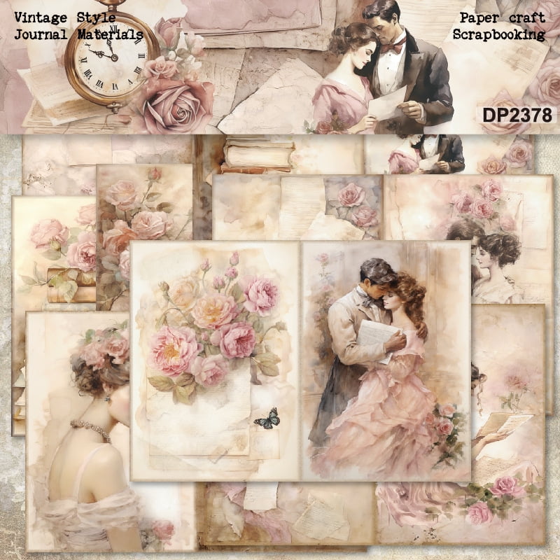 SunWMart A5 Single Sided Scrapbook Paper, 16 Sheets Special Craft Paper ...