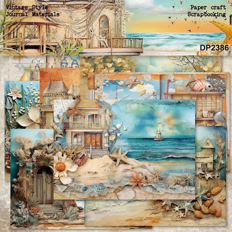 SunWMart A5 Single Sided Scrapbook Paper, 40 Sheets Special Craft Paper ...