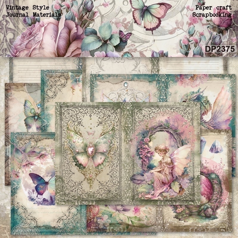 SunWMart A5 Single Sided Scrapbook Paper, 16 Sheets Special Craft Paper ...