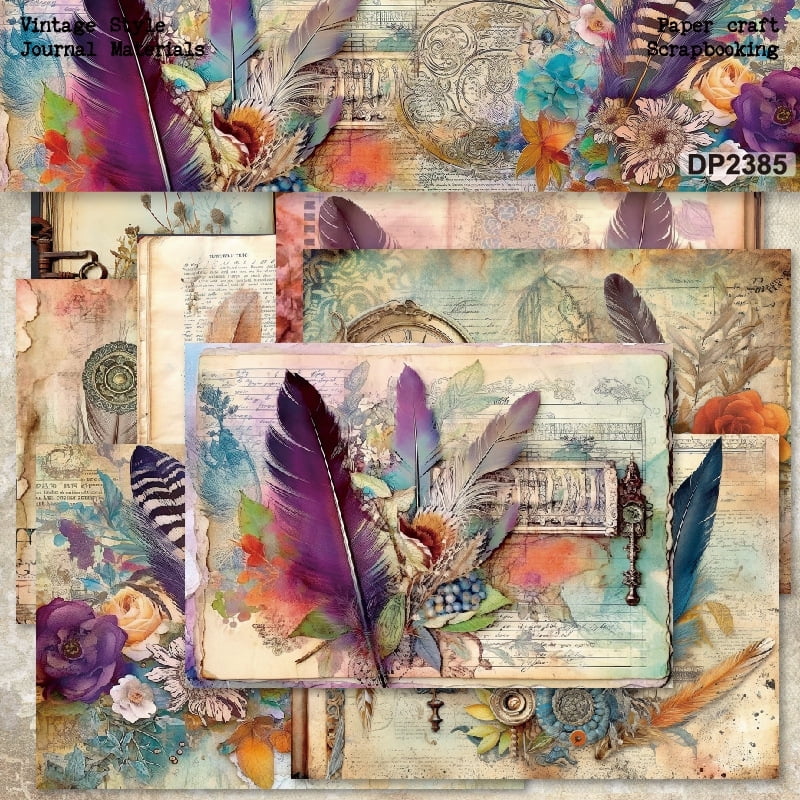 SunWMart A5 Single Sided Scrapbook Paper, 40 Sheets Special Craft Paper ...