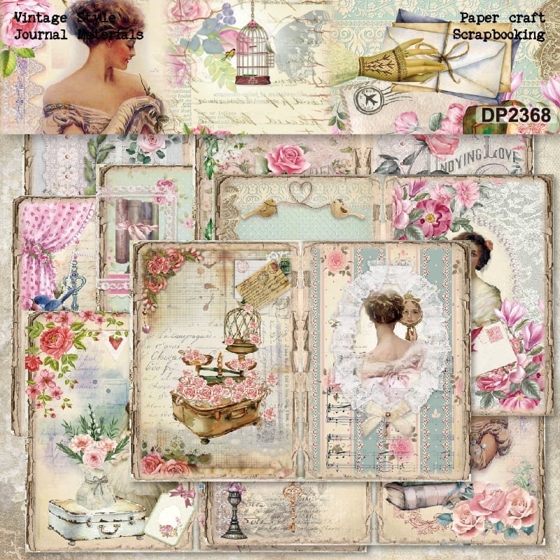 SunWMart A5 Single Sided Scrapbook Paper, 40 Sheets Special Craft Paper ...