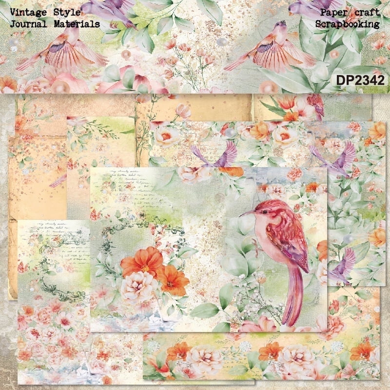 SunWMart A5 Size Scrapbook Paper, 40 Sheets Single Sided Decorative ...