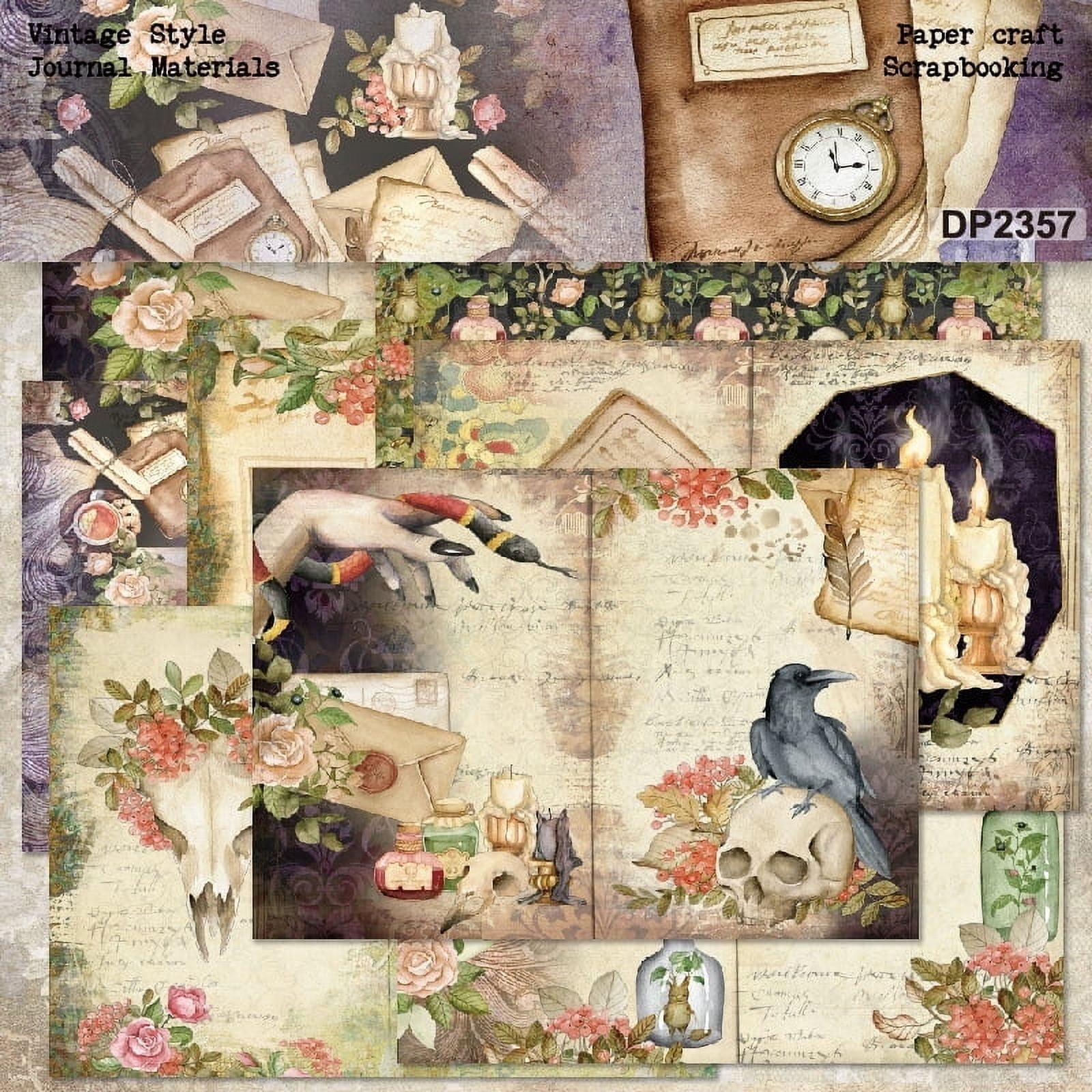 SunWMart A5 Size Scrapbook Paper, 40 Sheets Single Sided Decorative ...