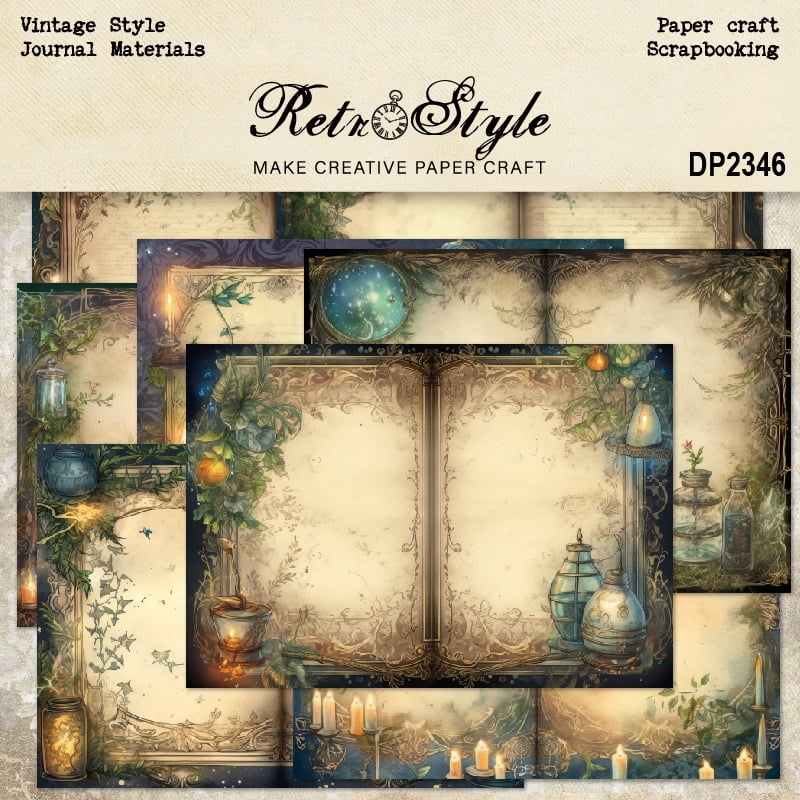 SunWMart A5 Size Scrapbook Paper, 16 Sheets Single Sided Decorative ...