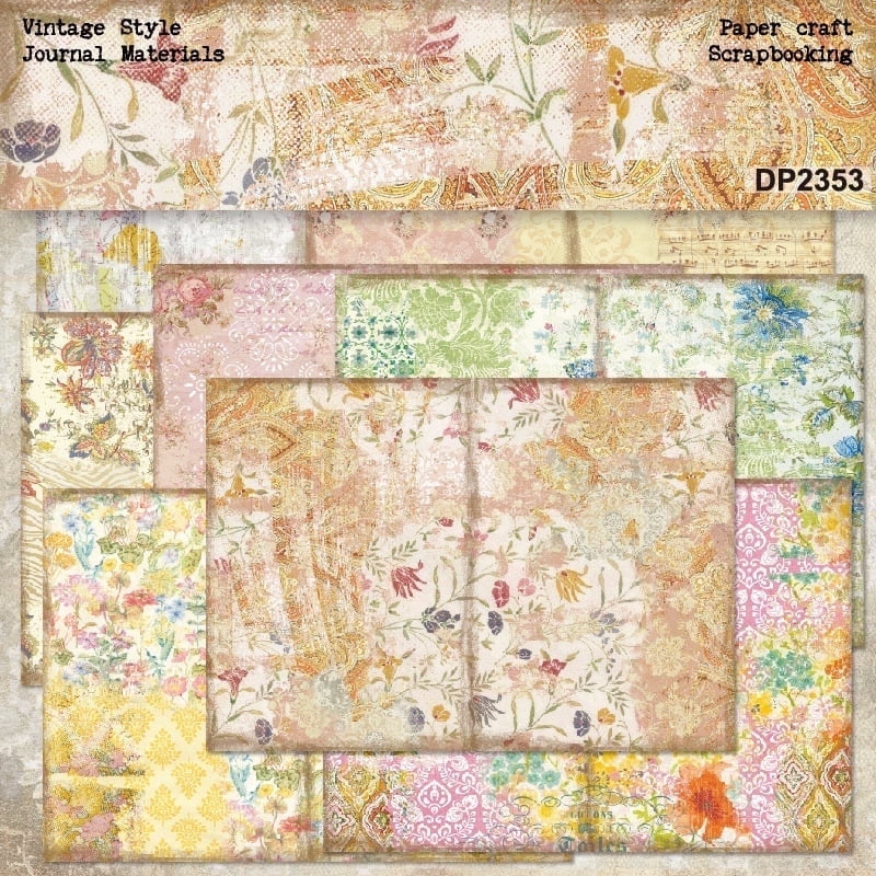 SunWMart A5 Size Scrapbook Paper, 40 Sheets Single Sided Decorative ...