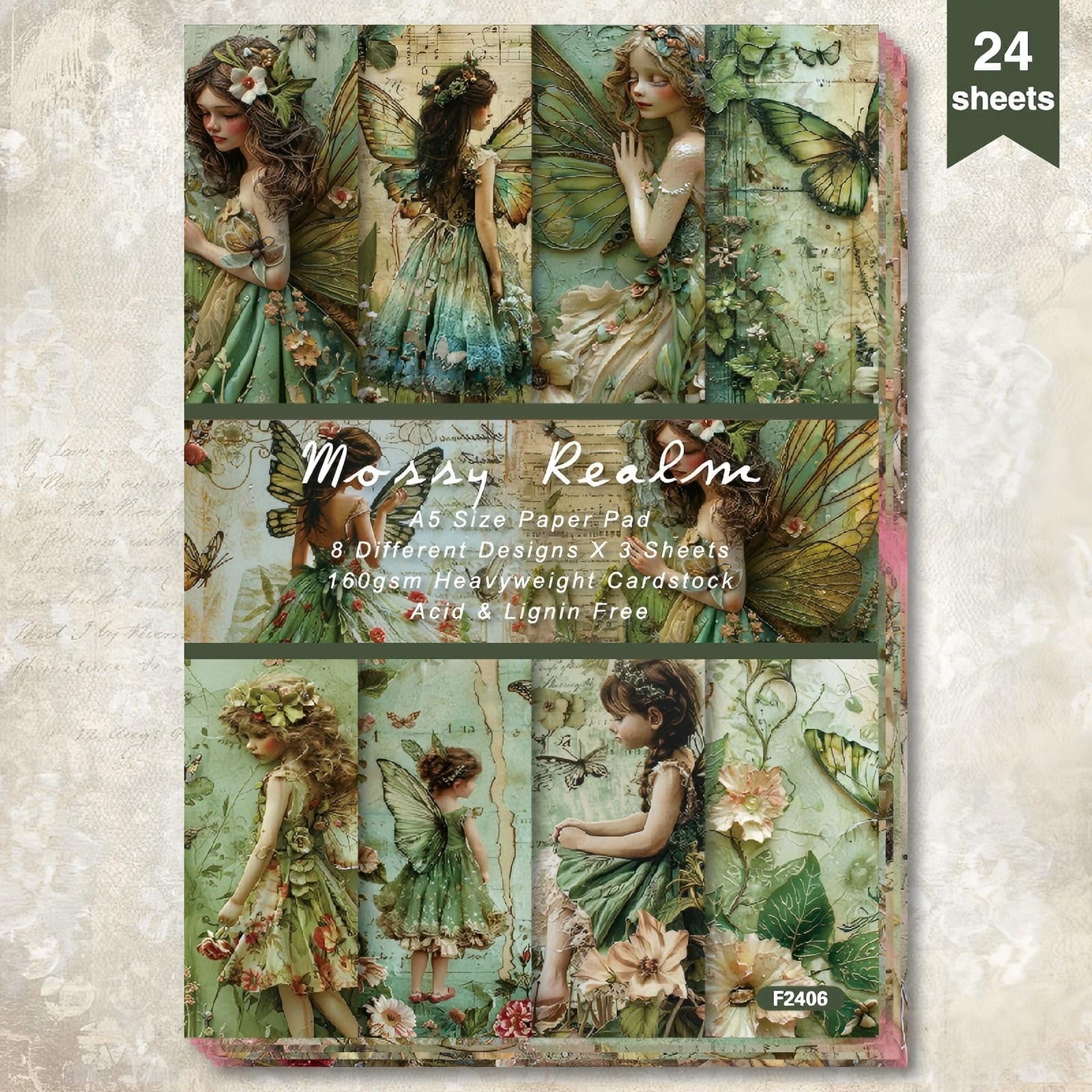 SunWMart A5 Size Scrapbook Paper, 48 Sheets Single Sided Cardstock Art ...