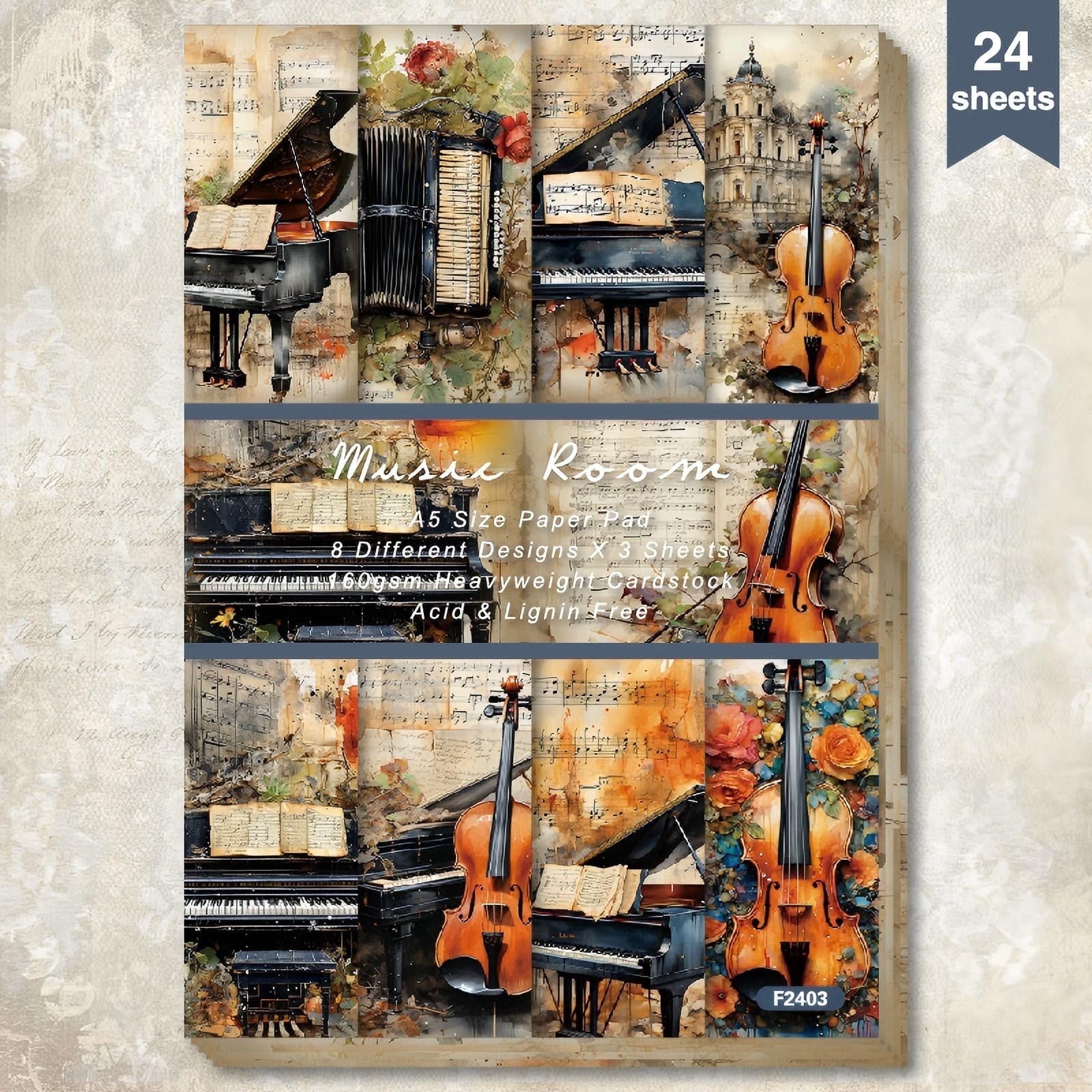 SunWMart A5 Size Scrapbook Paper, 48 Sheets Single Sided Cardstock Art ...
