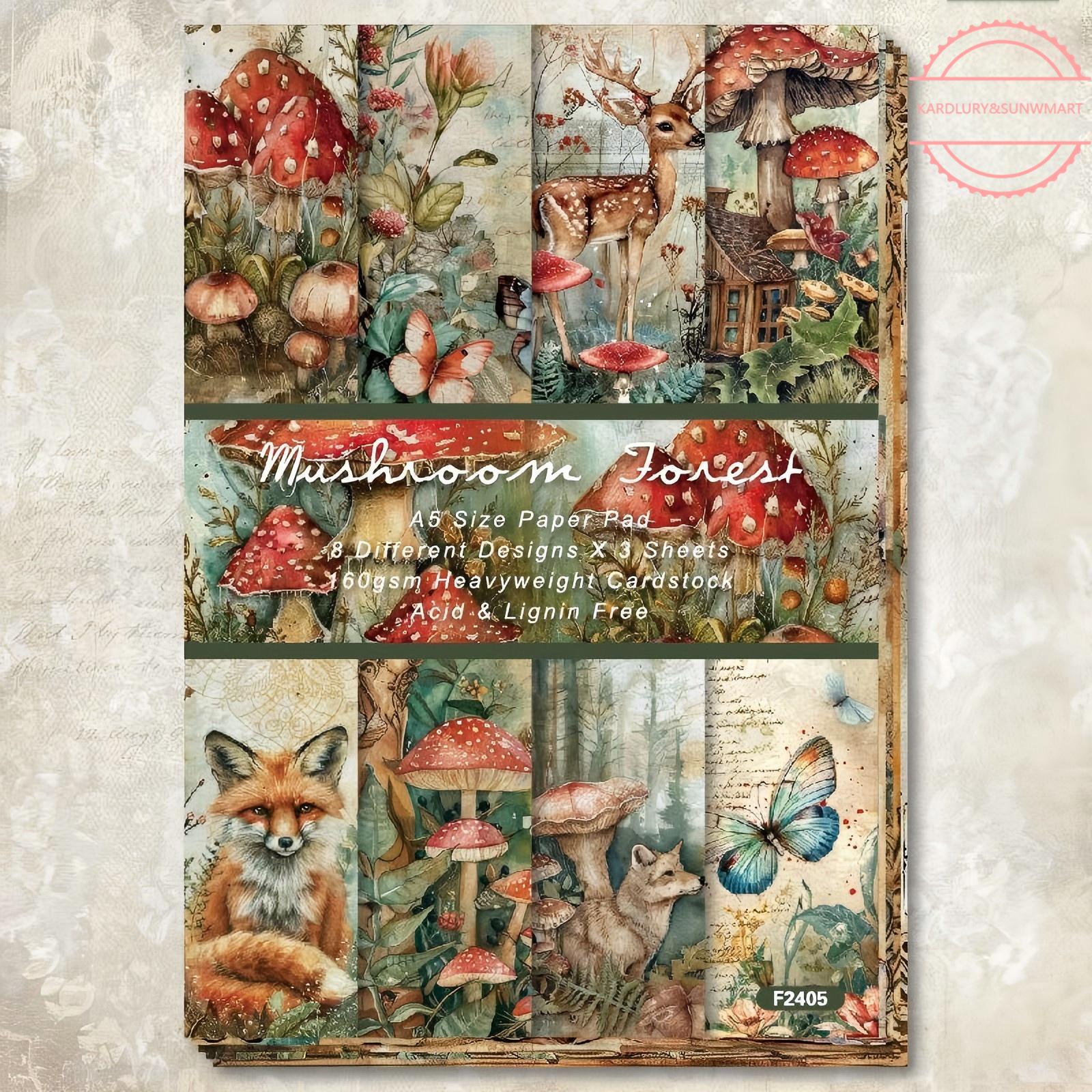 SunWMart A5 Size Scrapbook Paper, 48 Sheets Single Sided Cardstock Art ...