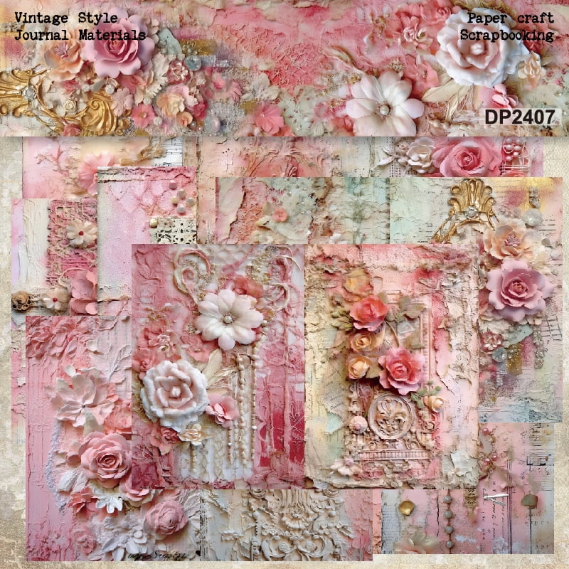 SunWMart Handmade Scrapbook Art Craft Paper, A5 Size 16 Sheets Single ...