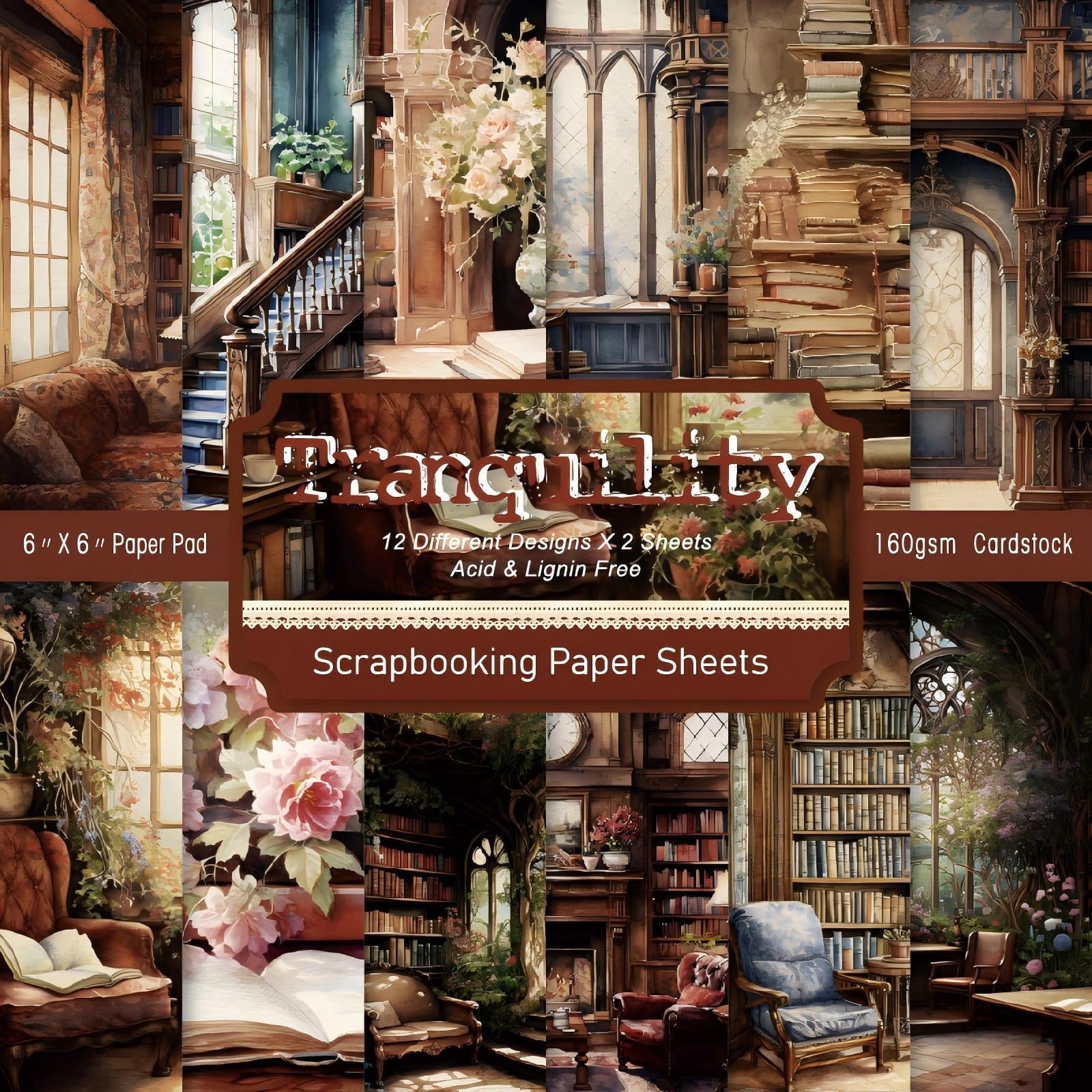 SunWMart Premium 6x6 Inch Single-Sided Scrapbook Paper Pad for Crafting ...