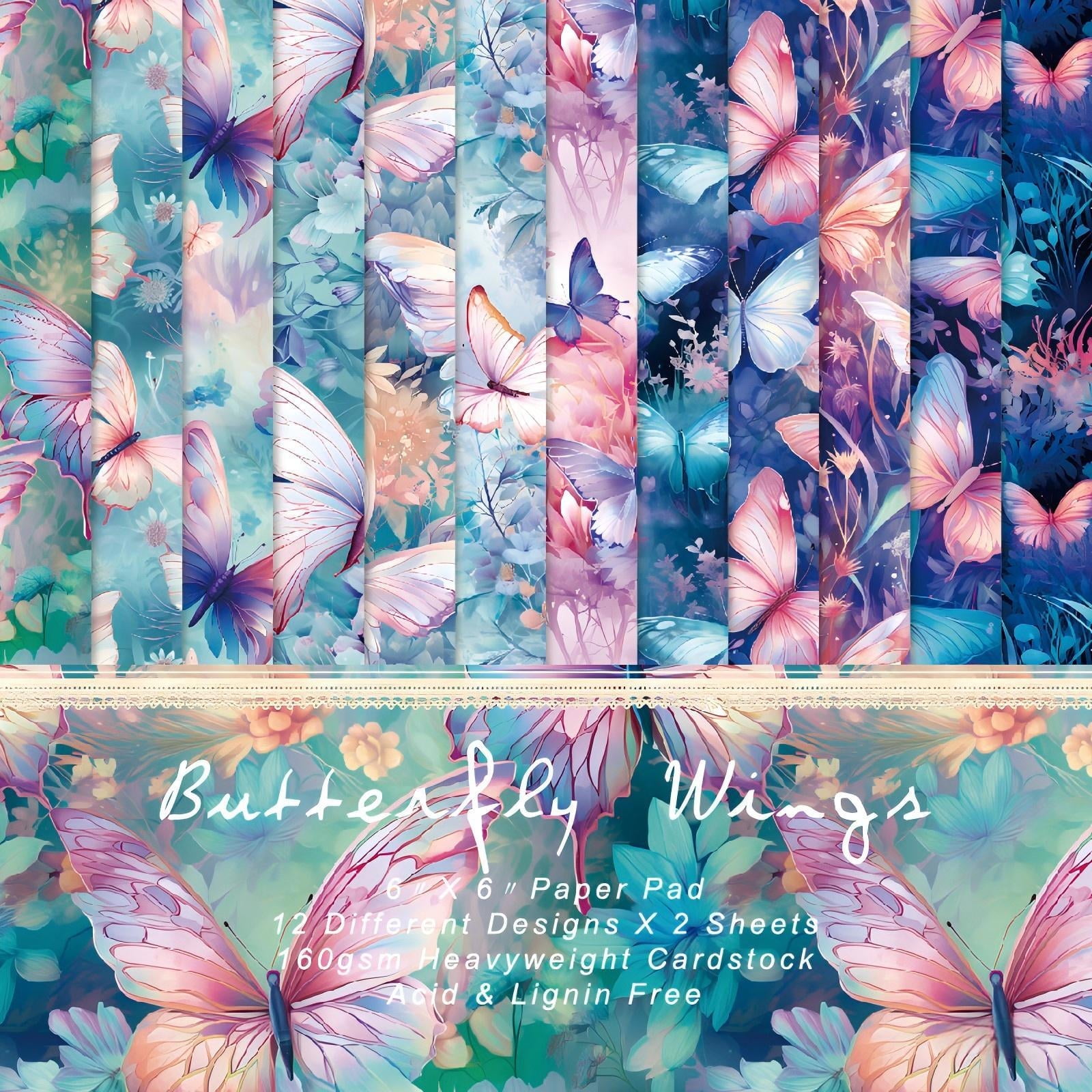 SunWMart Premium 6x6 Inch Single-Sided Scrapbook Paper Pad for Crafting ...