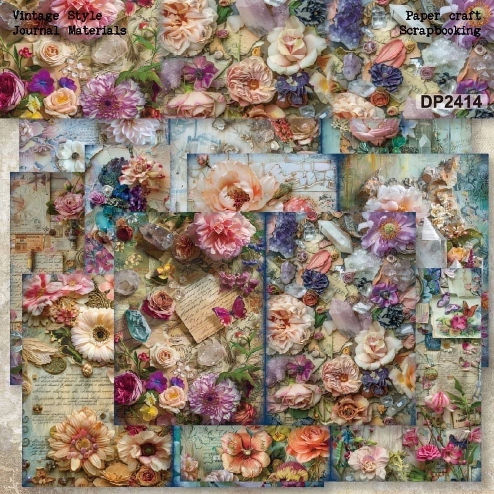 SunWMart Scrapbook Paper 16 Sheets, A5 Size Single Sided Scrapbooking ...