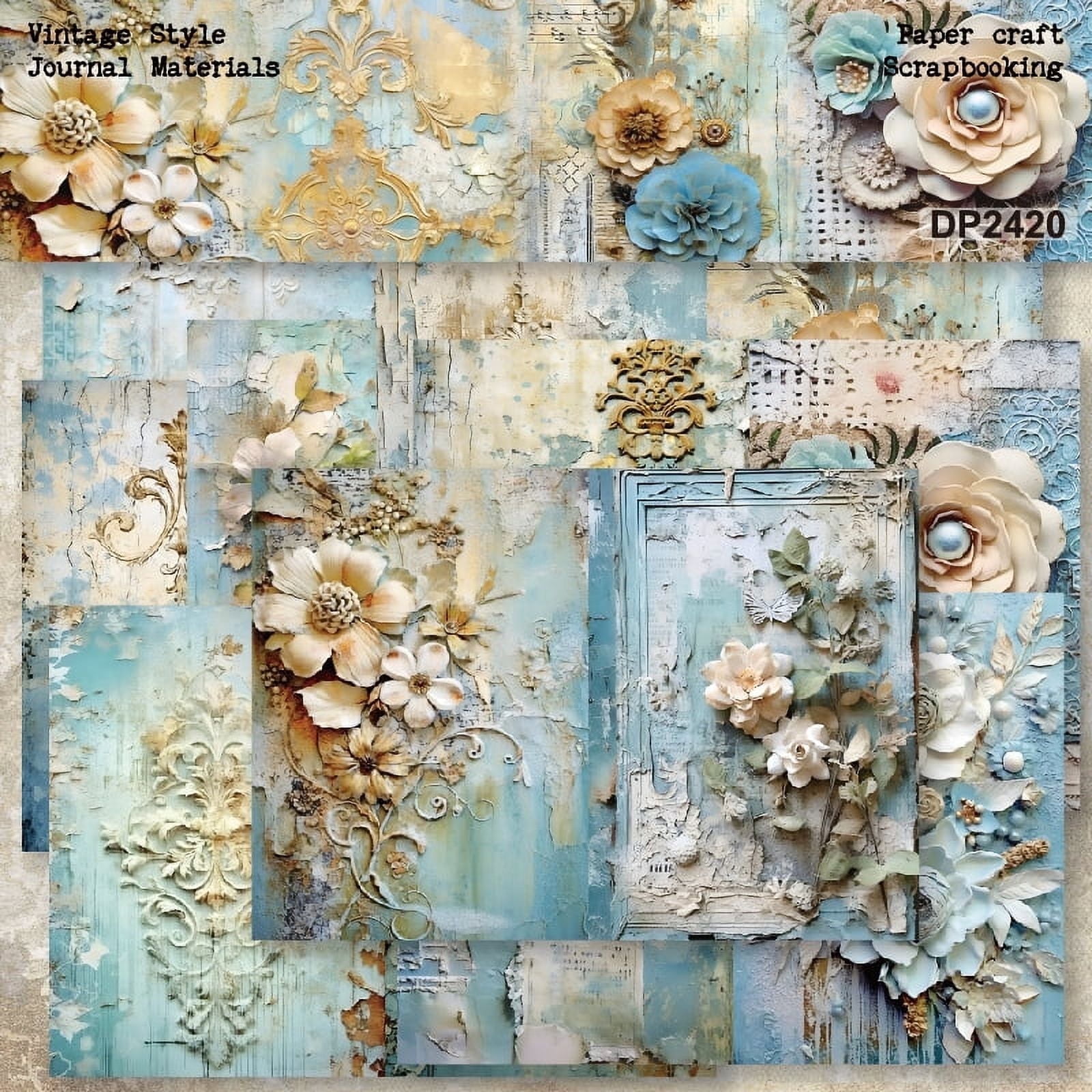 SunWMart Scrapbook Paper 16 Sheets, A5 Size Single Sided Scrapbooking ...
