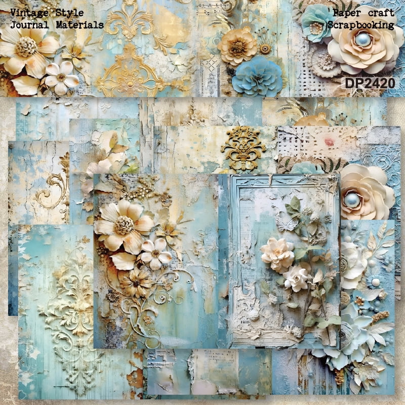 SunWMart Scrapbook Paper 40 Sheets, A5 Size Single Sided Scrapbooking ...