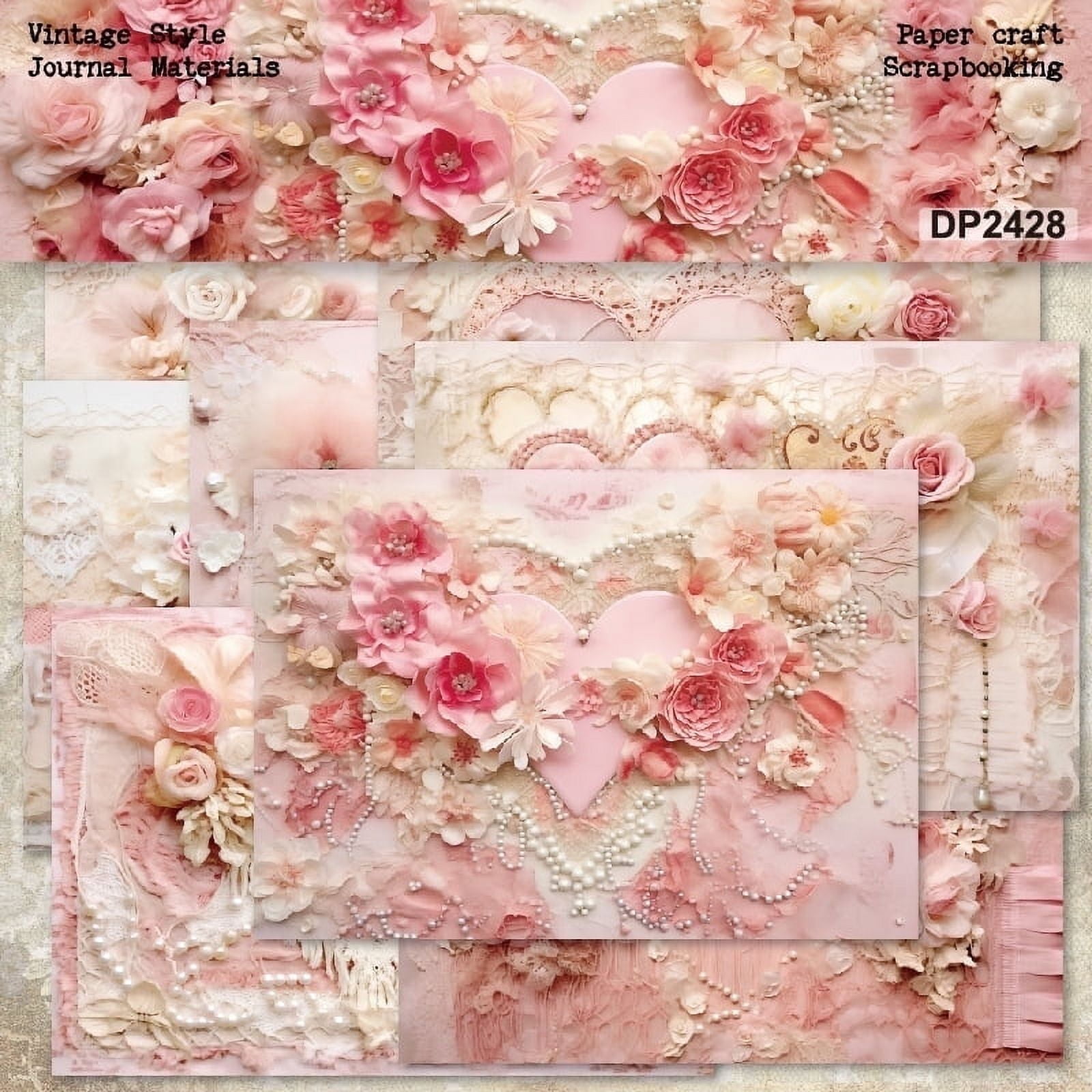 SunWMart Scrapbook Paper 40 Sheets, A5 Size Single Sided Scrapbooking ...