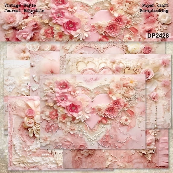 SunWMart Scrapbook Paper 40 Sheets, A5 Size Single Sided Scrapbooking ...