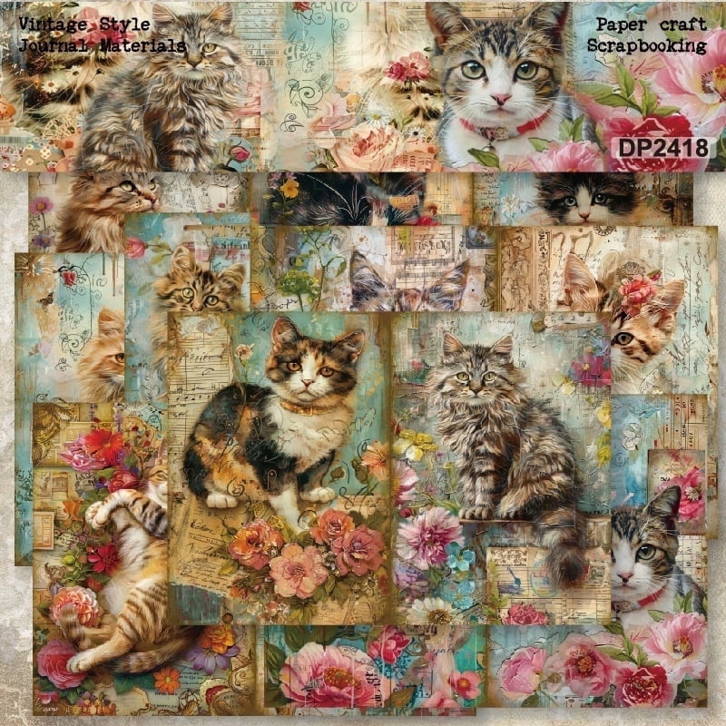 SunWMart Scrapbook Paper 40 Sheets, A5 Size Single Sided Scrapbooking ...
