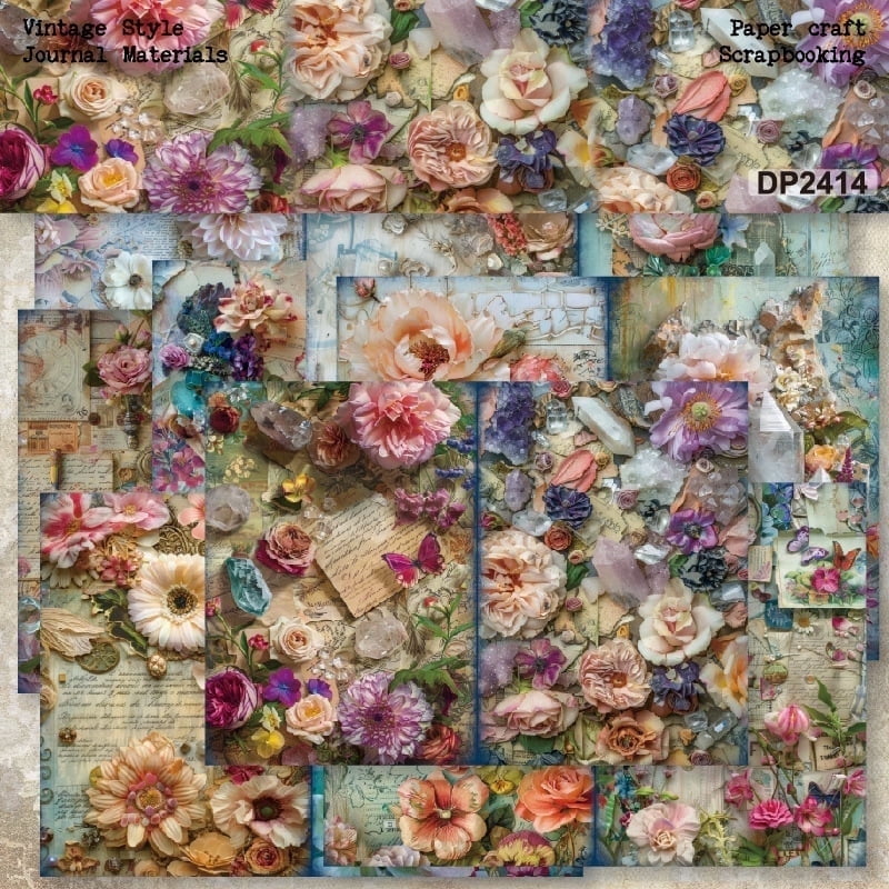 SunWMart Scrapbook Paper 40 Sheets, A5 Size Single Sided Scrapbooking ...