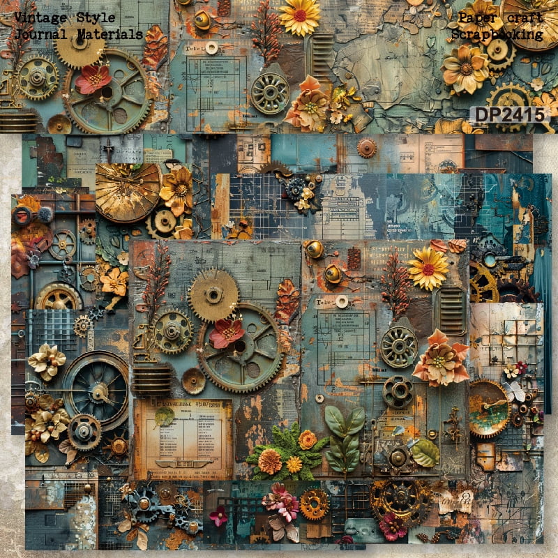 SunWMart Scrapbook Paper 16 Sheets, A5 Size Single Sided Scrapbooking ...