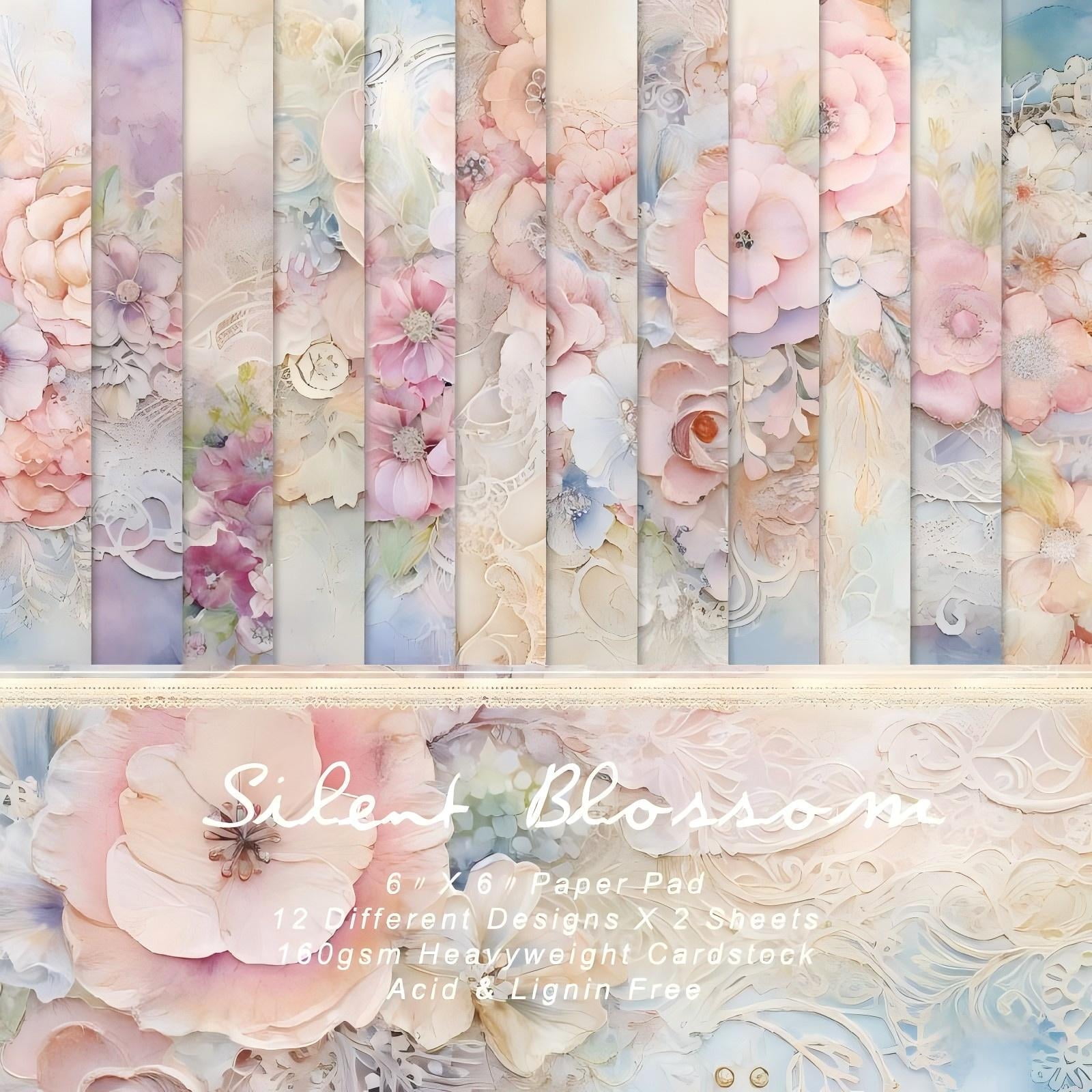 SunWMart Scrapbook Paper, 24 Sheets Craft Scrapbooking Paper Pad 6"x6 ...