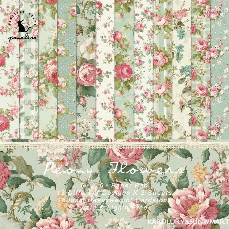 SunWMart Scrapbook Paper, 48 Sheets Craft Scrapbooking Paper Pad 6"x6 ...