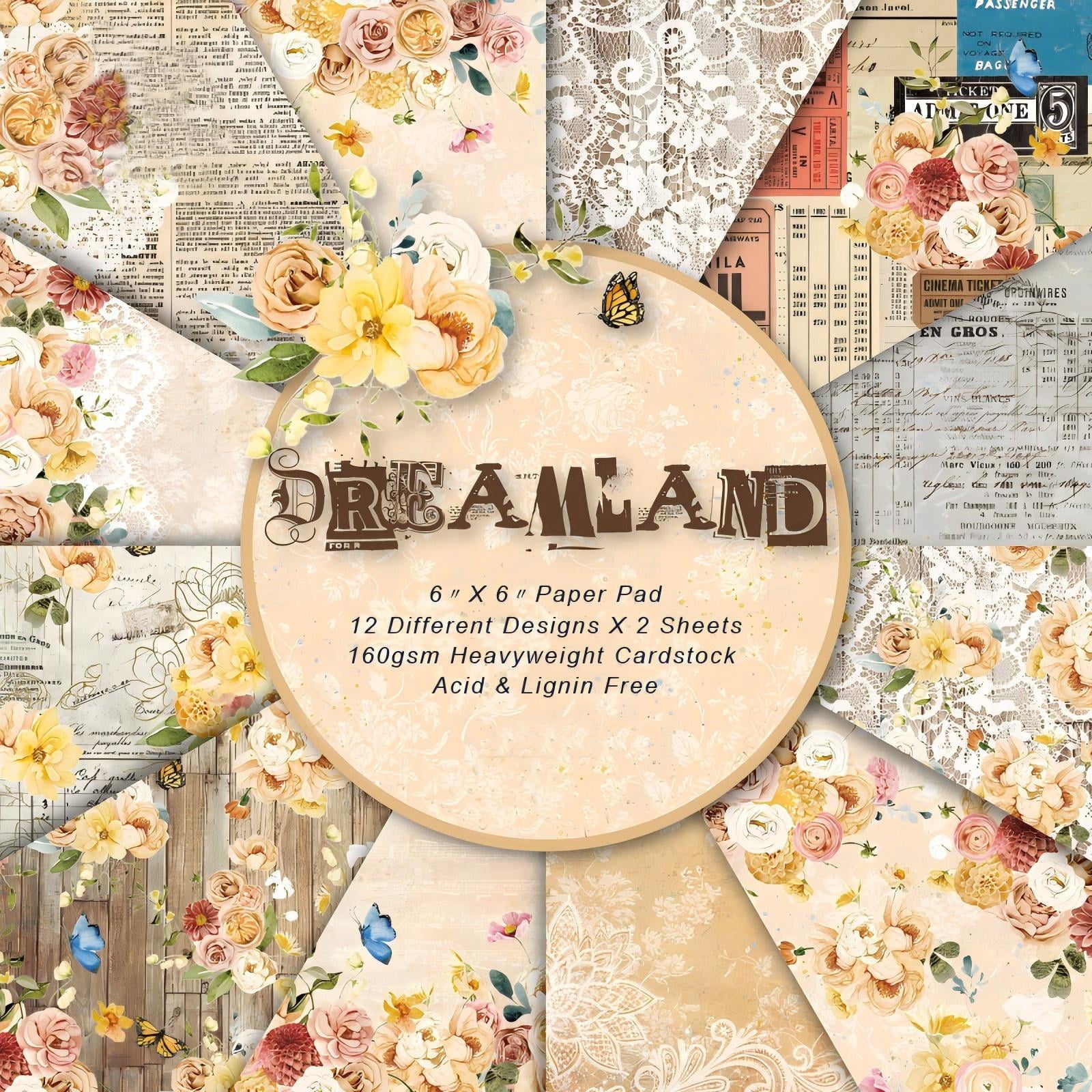 SunWMart Scrapbook Paper, 48 Sheets Single-Side Printing Scrapbooking ...