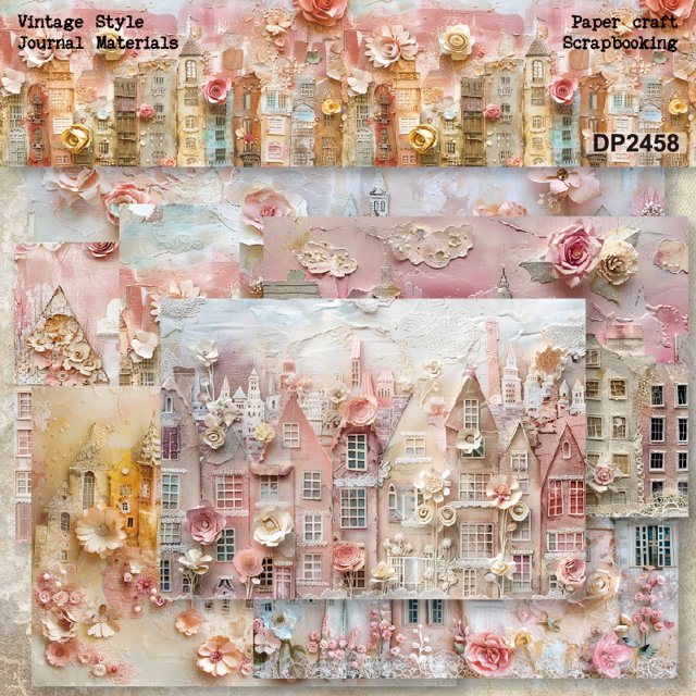 SunWMart Scrapbook Paper Pack A5 Size 16 Sheets Craft Paper Single ...