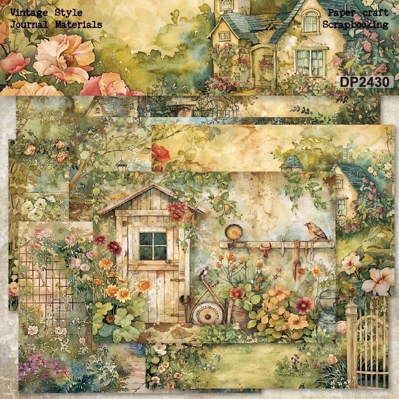 SunWMart Scrapbook Paper Pack A5 Size 16 Sheets Craft Paper Single ...