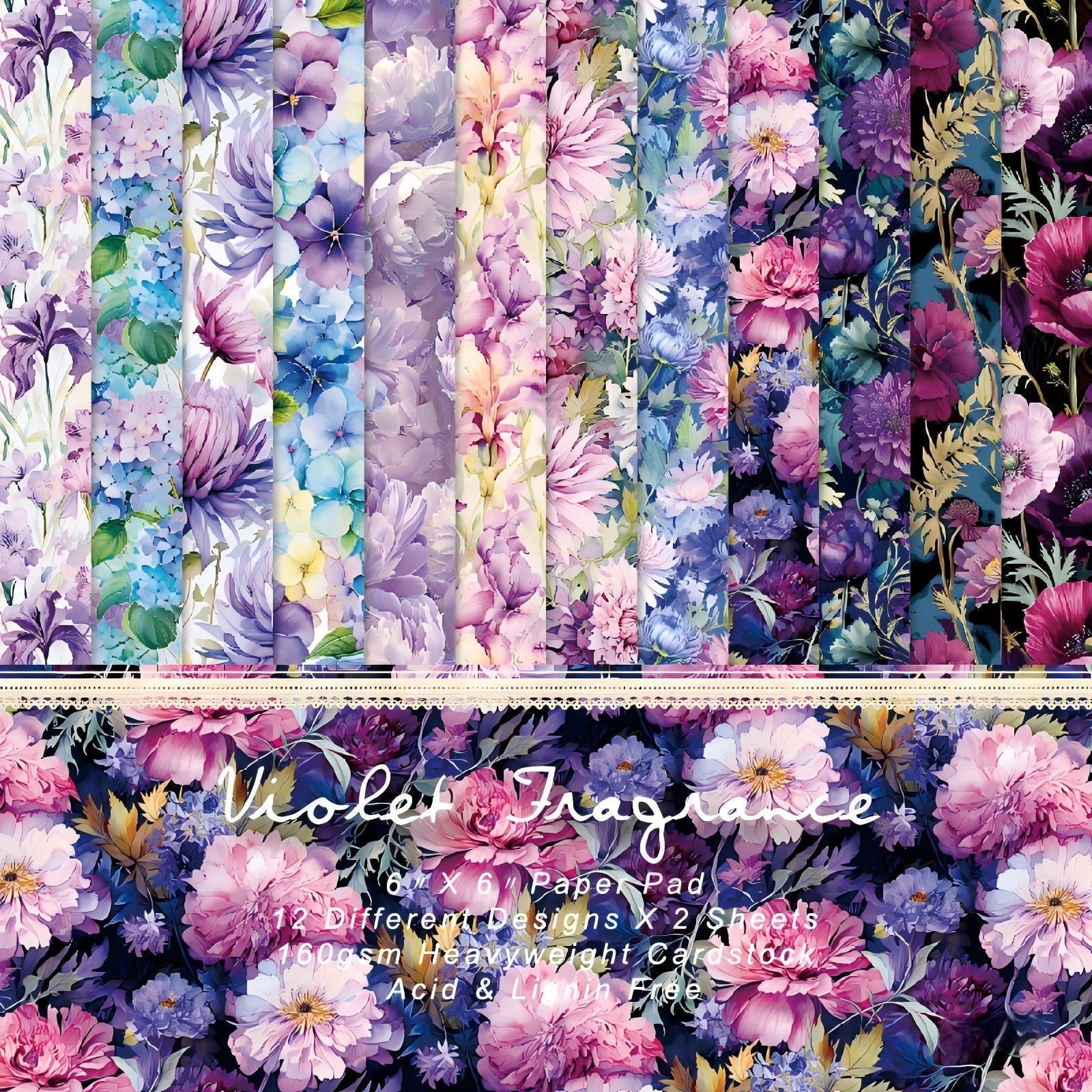 SunWMart Scrapbooking Cardstock Decorative Paper, 48 Sheets 6 x 6 Inch ...