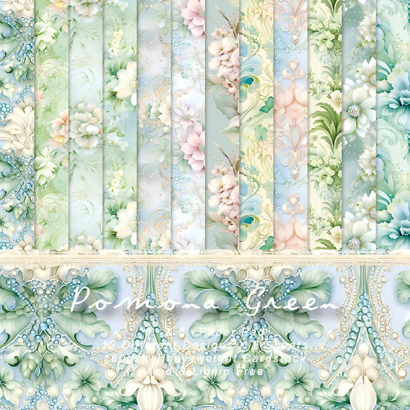 SunWMart Scrapbooking Cardstock Decorative Paper, 24 Sheets 6 x 6 Inch ...