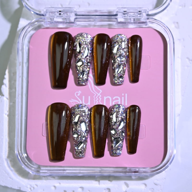 Sunail medium real handmade nails cheap,short fake press on nails,gel ...