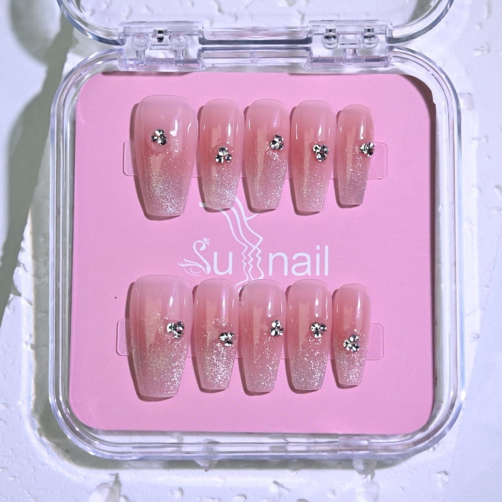 Sunail medium real handmade nails cheap,short fake press on nails,gel ...