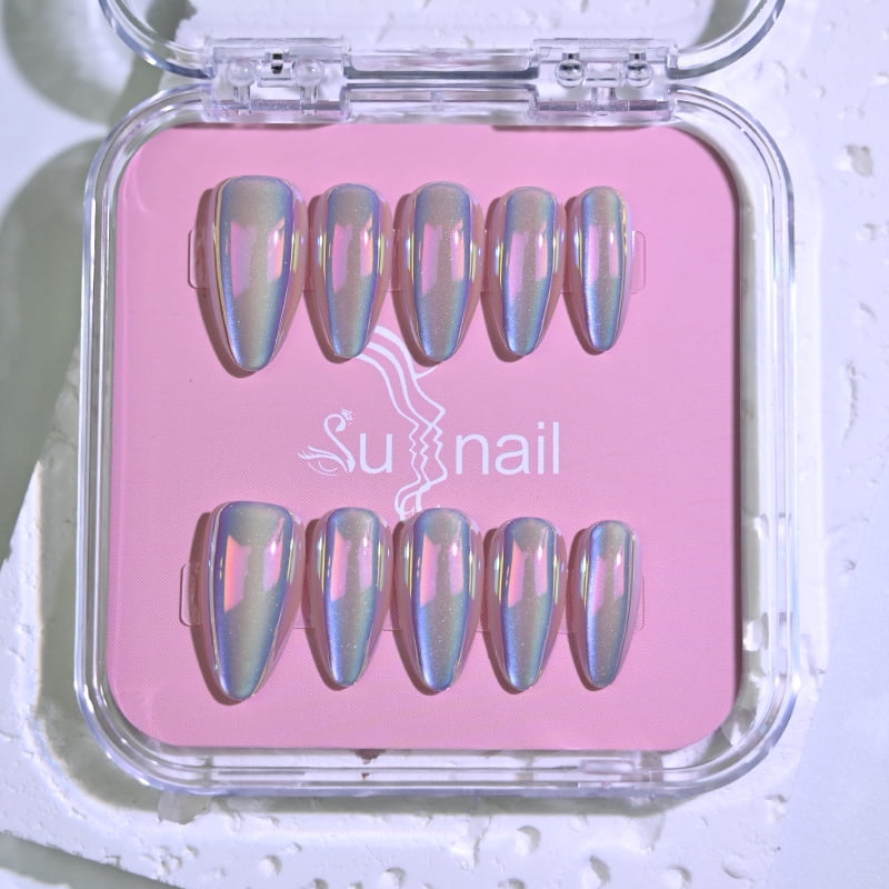 Sunail short real handmade nails cheap,long fake press on nails,gel ...