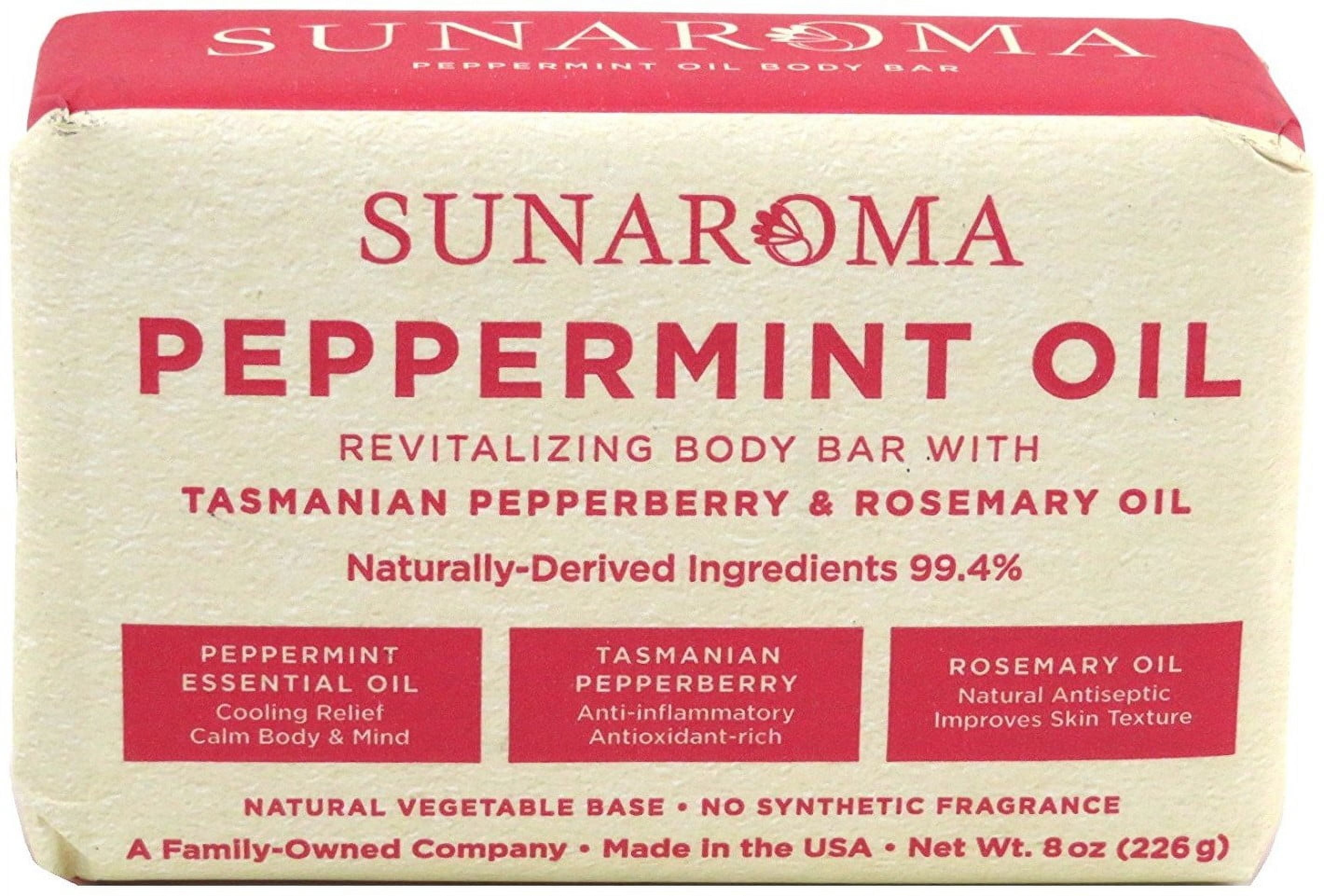 Sunaroma Organic Peppermint Oil Soap 8 oz - (Pack of 6) - Walmart.com