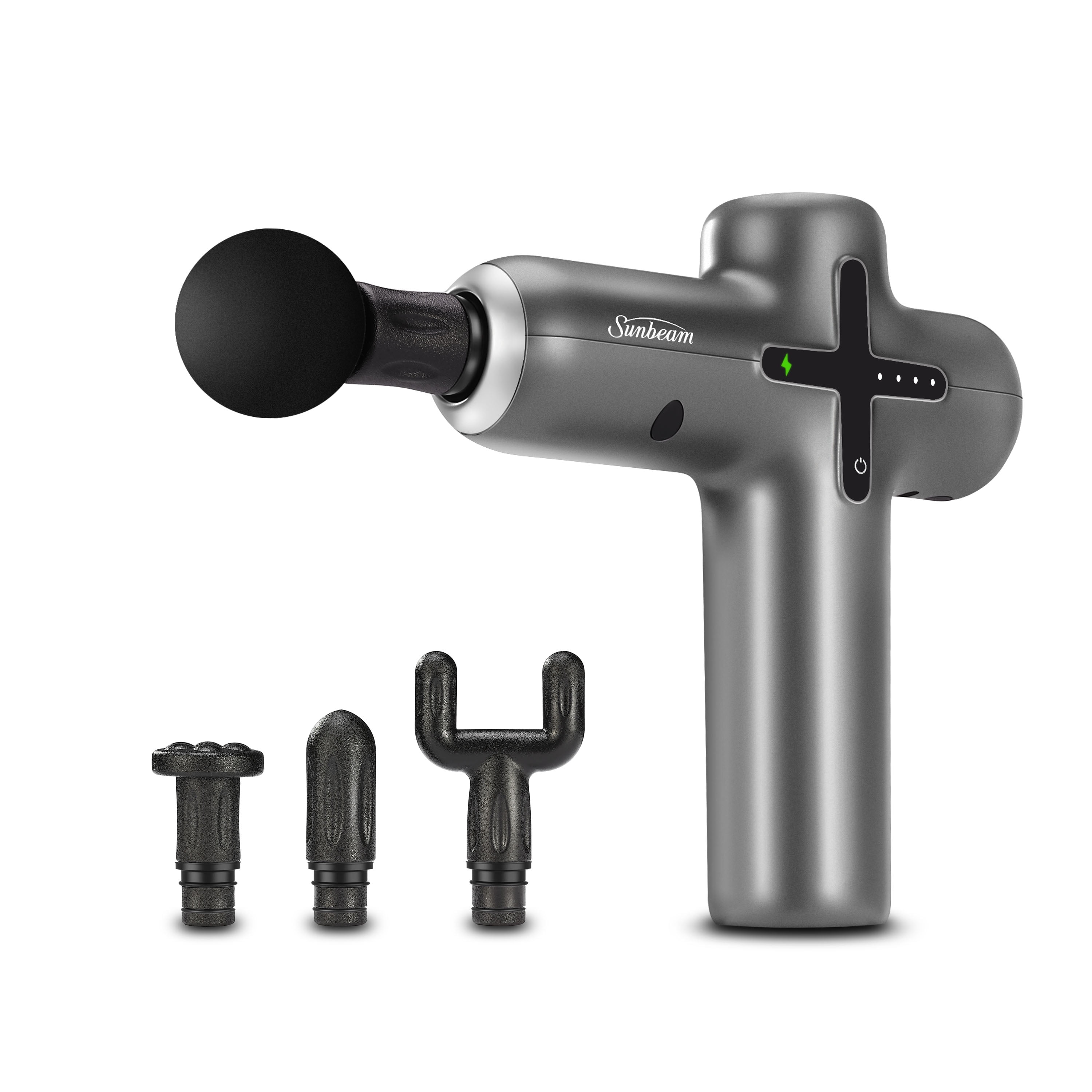 Sunbeam 16976 Compact Percussive Massage Gun with 4 Attachments ...