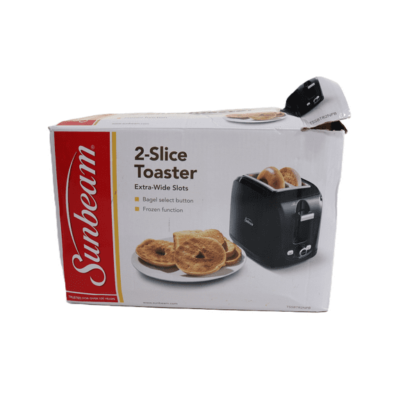 Sunbeam 2 Slice Toaster, Black with Frozen Function - Bagels & Bread-Friendly - Walmart.com