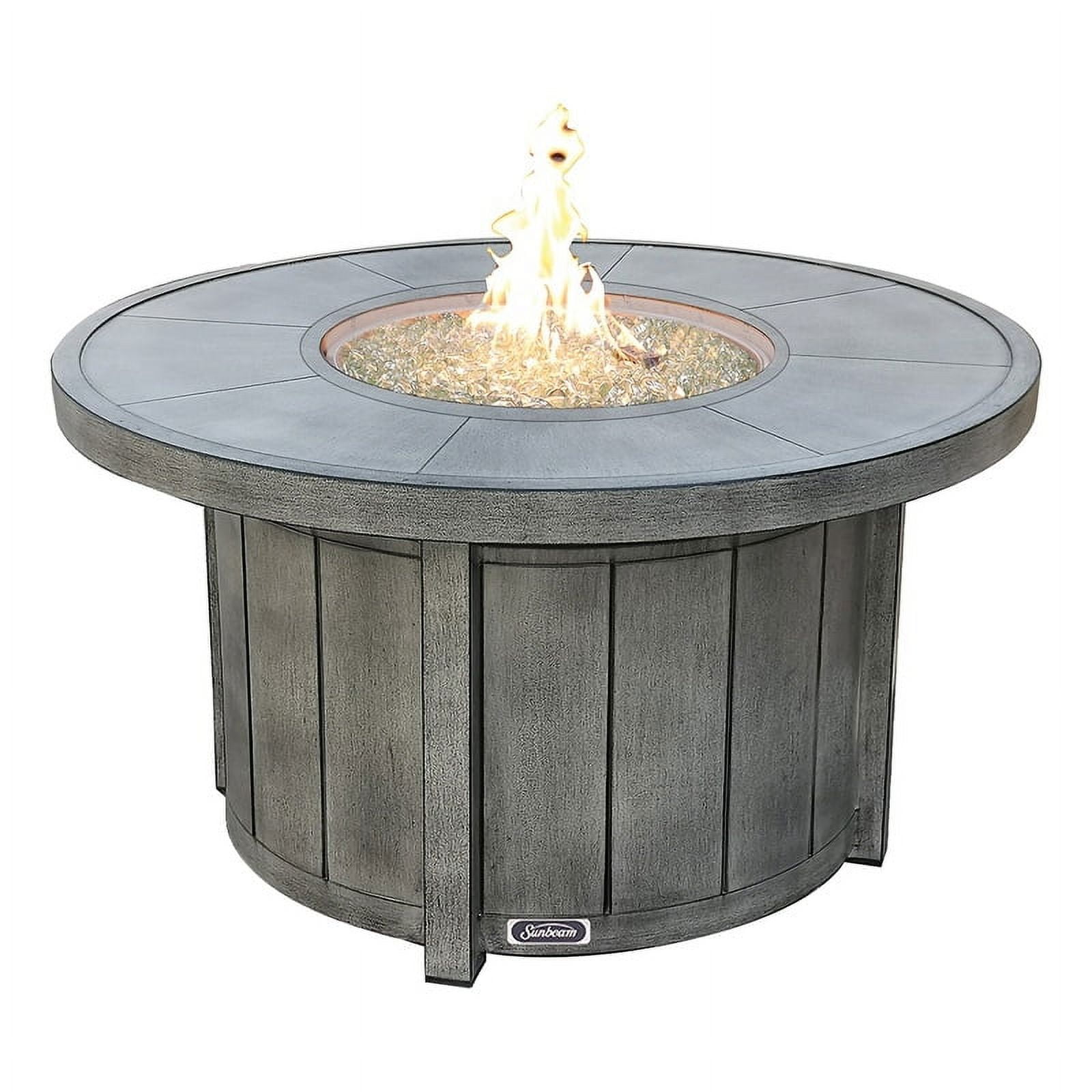 Sunbeam Boa Contemporary Style Aluminum Fire Table in Gray Finish ...