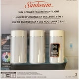 Sunbeam Color Changing LED 3 In 1 Power Failure Night Light with ...