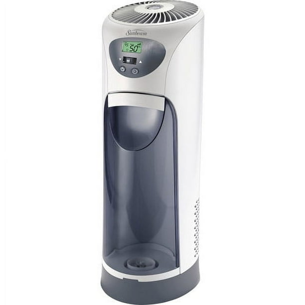 Sunbeam Tower 1.5 gal 500 sq ft Ultrasonic Cool Mist Humidifier, White ...