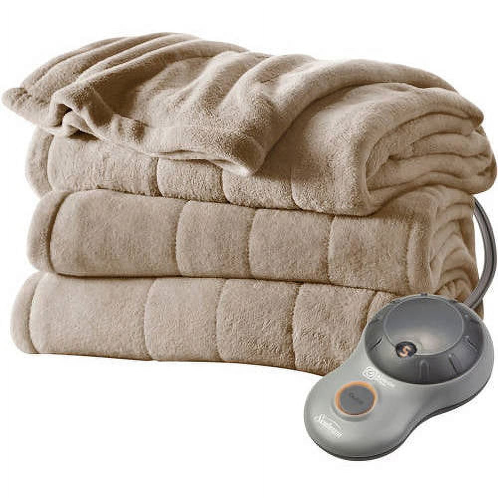 Sunbeam Electric Heated Fleece Blanket - Walmart.com