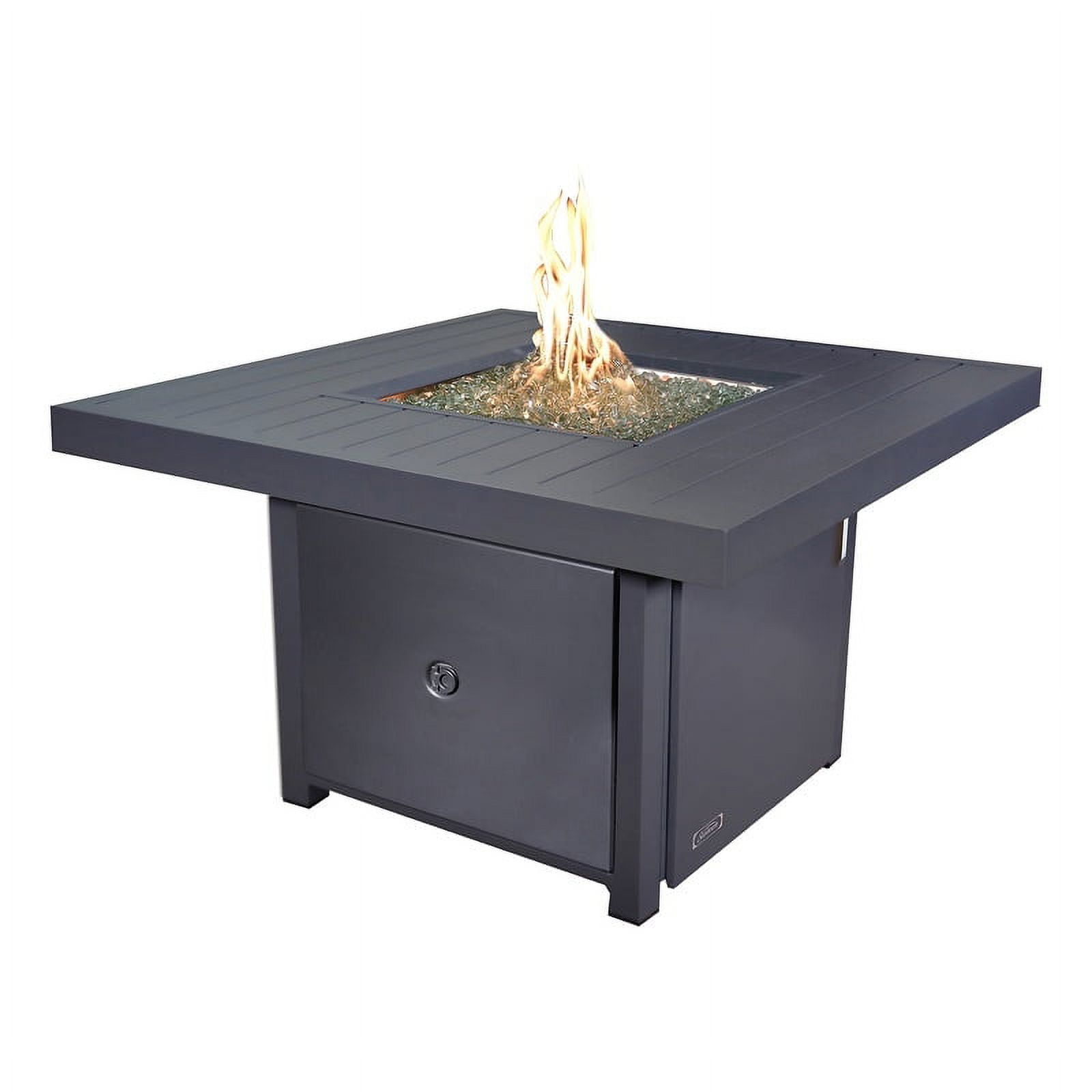 Sunbeam Fabia Contemporary Aluminum Fire Table in Gray Finish - Walmart.com