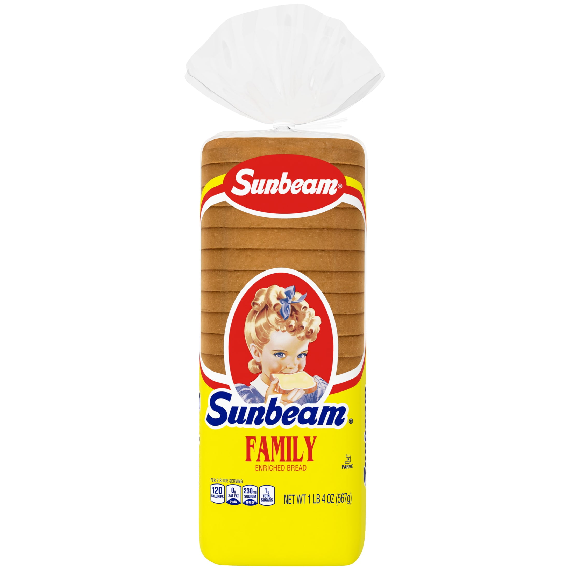 Sunbeam Family White Bread, 20 oz - Walmart.com