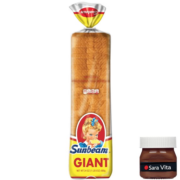 Sunbeam Giant White Bread, Sliced Sandwich Bread Loaf, 24 oz, Shelf-Stable - Walmart.com