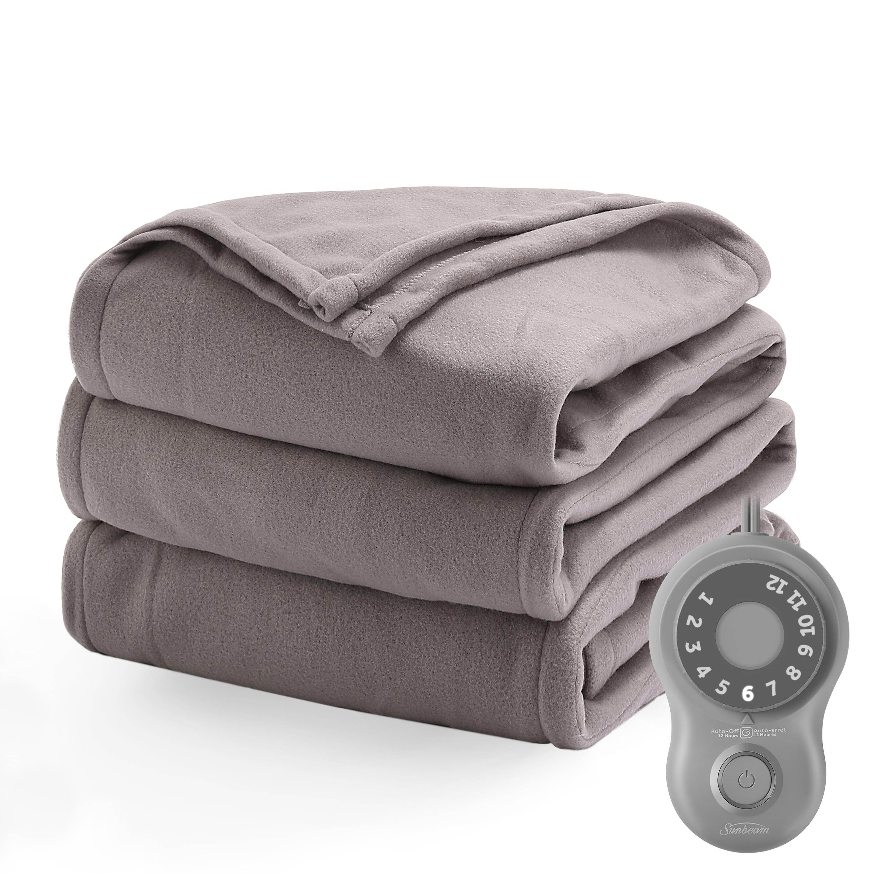 Sunbeam Gray Fleece Electric Blanket, Twin - Walmart.com